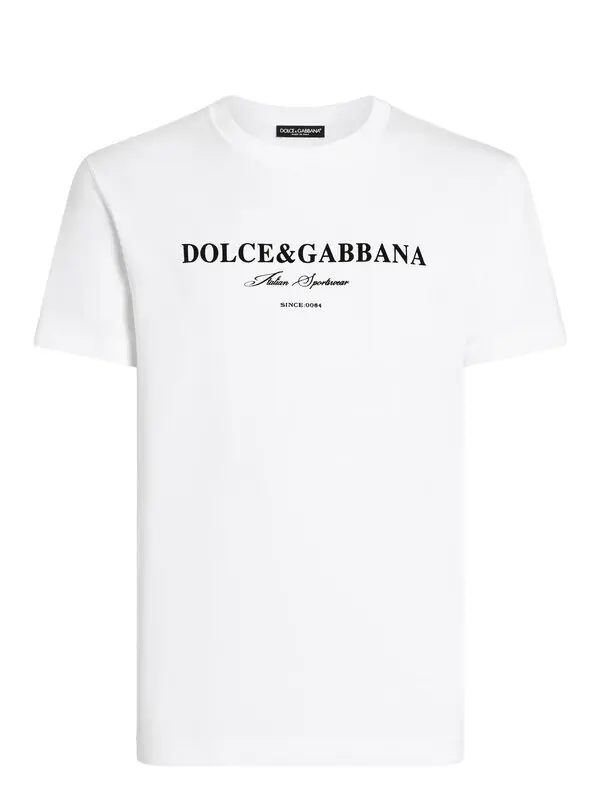 Dolce & Gabbana Cotton T-shirt With Print T-shirts And Polos - White