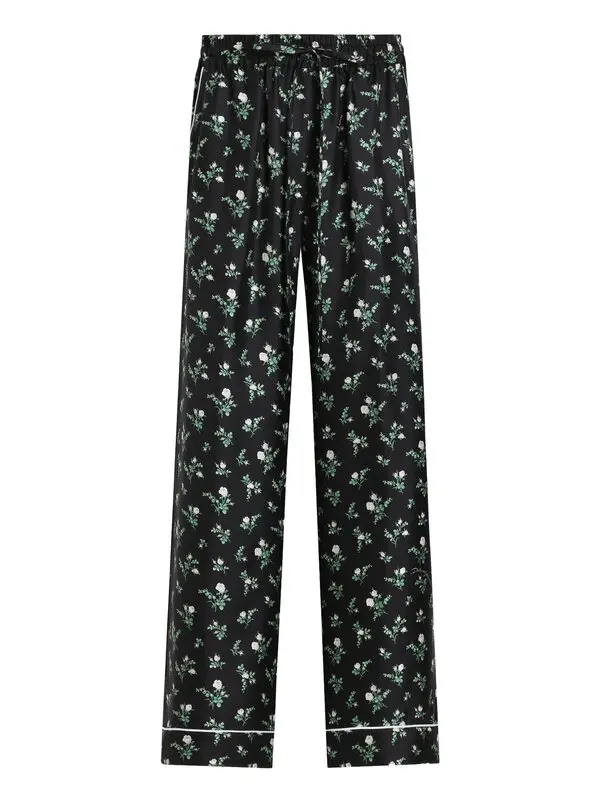 Dolce & Gabbana Roses And Lilies Of The Valley-print Twill Vanity Trousers Pants And Shorts - Multicolor