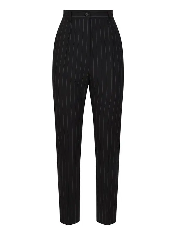 Dolce & Gabbana Tailored Pinstripe Wool Pants Pants And Shorts - Multicolor