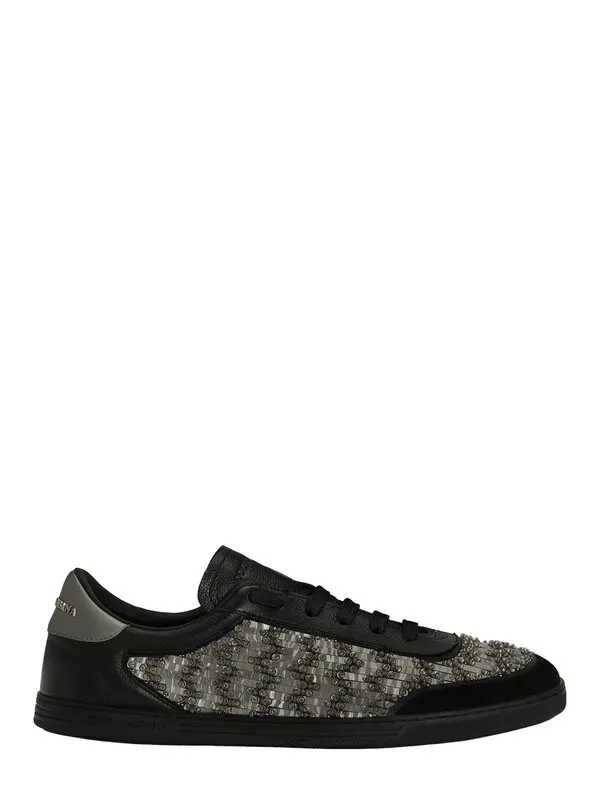 Dolce & Gabbana Saint Tropez Light Sneakers With Rhinestone Embellishments - Multicolor