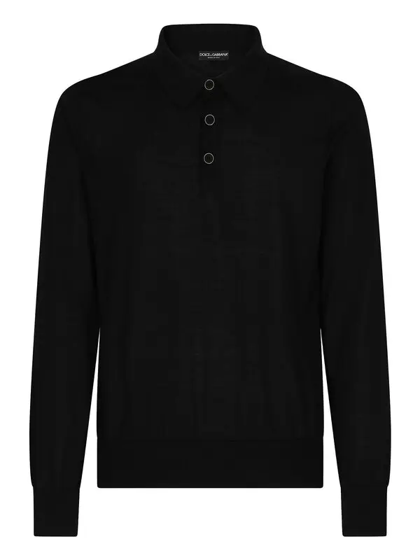 Dolce & Gabbana Extra-fine Cashmere Polo-shirt Cashmere - Black