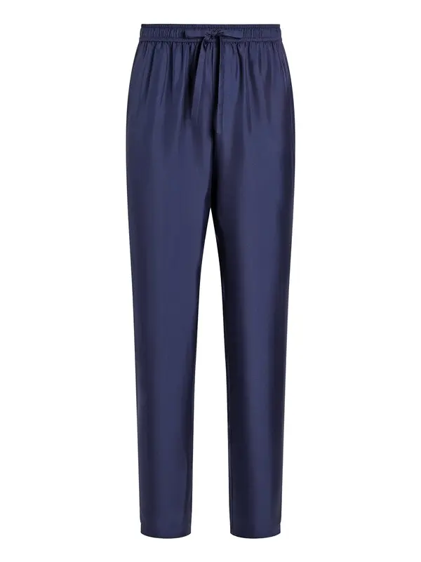 Dolce & Gabbana Pantalone Pants And Shorts Silk - Blue