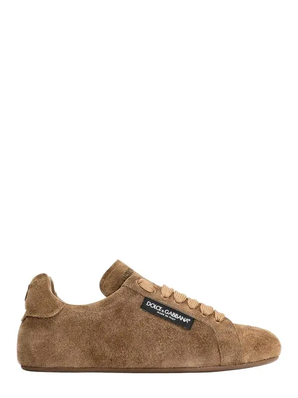 Dolce & Gabbana Split Leather Portofino Soft Sneakers - Brown