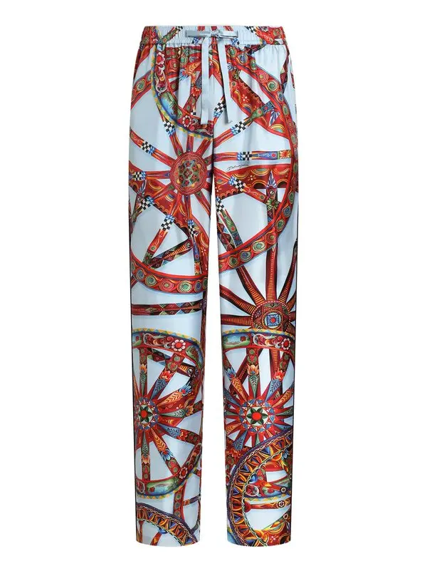 Dolce & Gabbana Carretto-print Vanity Twill Trousers - Multicolor