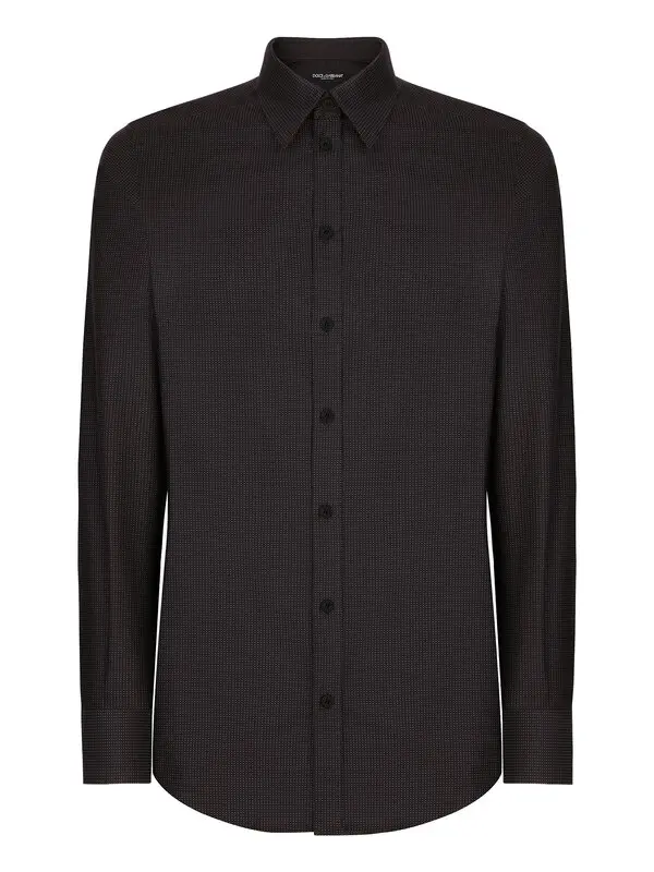 Dolce & Gabbana Cotton Martini-fit Shirt Shirts - Multicolor