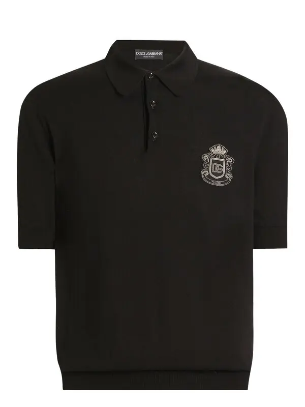 Dolce & Gabbana Cotton Polo Shirt Sweaters And Cardigans - Black