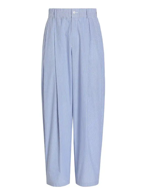 Dolce & Gabbana Striped Cotton Trousers - Multicolor