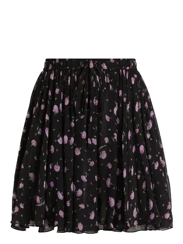 Dolce & Gabbana Carnations-print Chiffon Circle Skirt Skirts - Multicolor