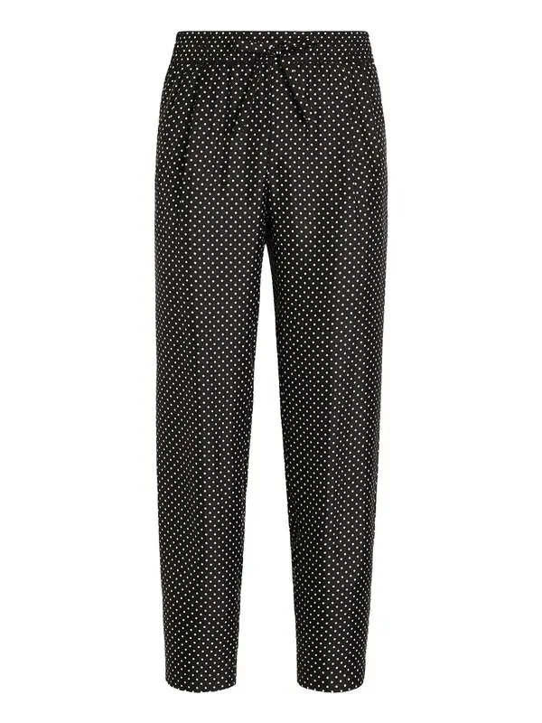 Dolce & Gabbana Polka Dot Silk Twill Trousers - Multicolor