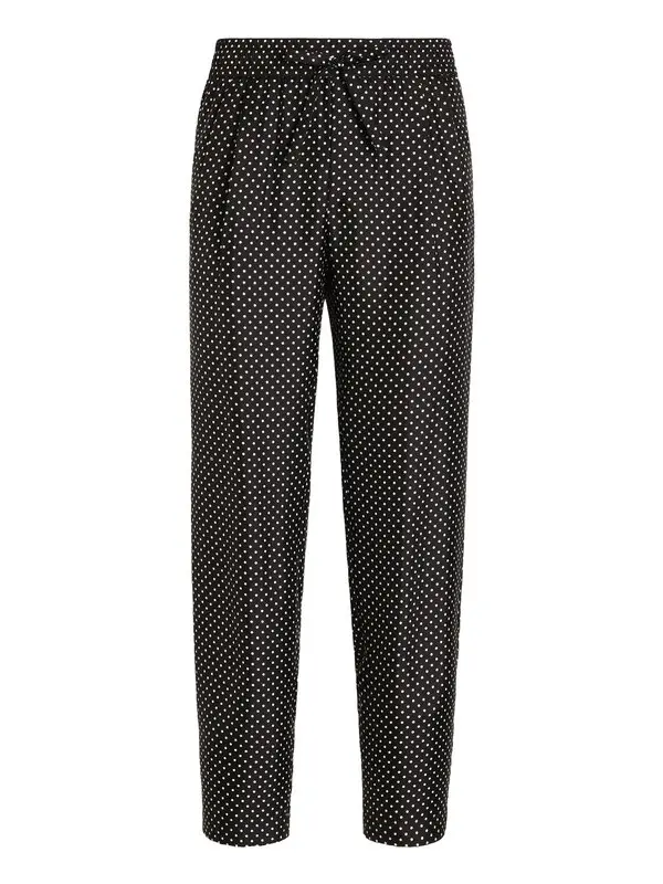 Dolce & Gabbana Polka Dot-print Silk Twill Trousers - Multicolor