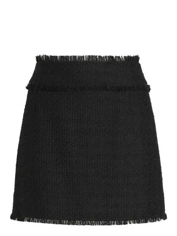 Dolce & Gabbana Raschel Tweed Miniskirt Skirts - Black