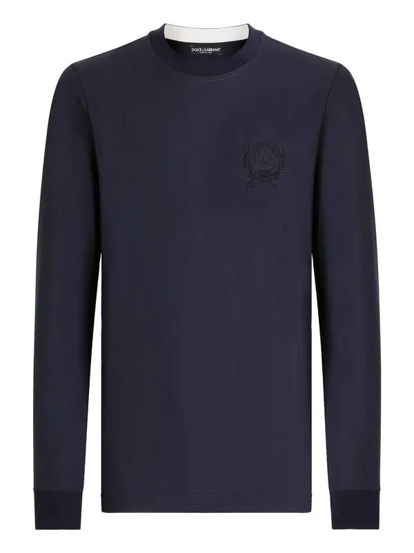 Dolce & Gabbana Technical Piqué T-shirt T-shirts And Polos - Blue