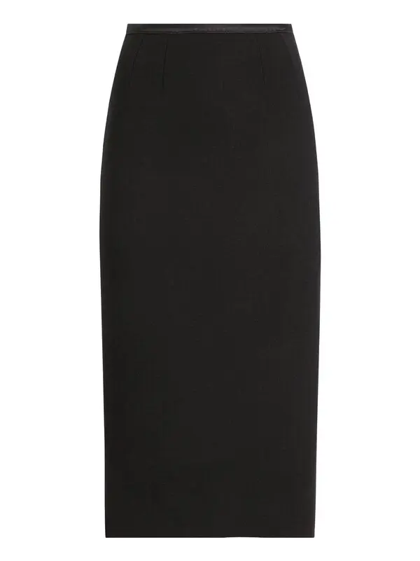 Dolce & Gabbana Wool Crepe Calf-length Pencil Dress Skirts - Black