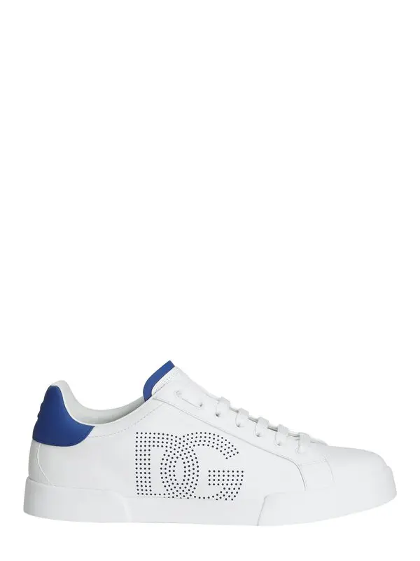Dolce & Gabbana Printed Calfskin Nappa Strobel Portofino Light Sneakers Sneakers Blue - Multicolor