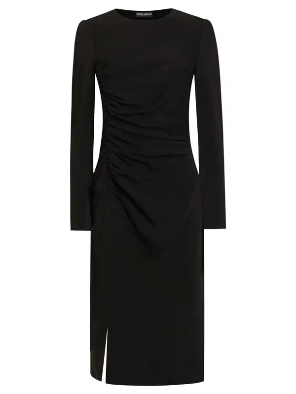 Dolce & Gabbana Structured Cady Dress Dresses Viscose - Black