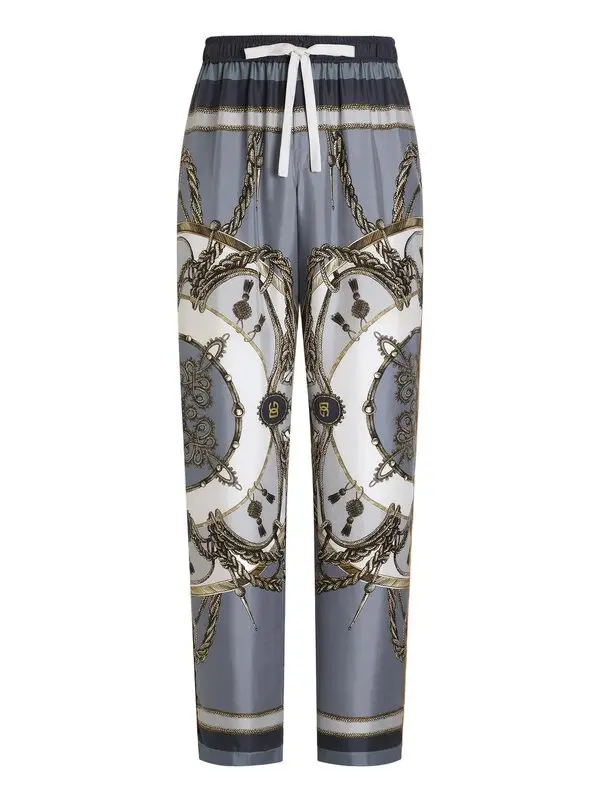 Dolce & Gabbana Cargo-print Silk Twill Trousers - Multicolor