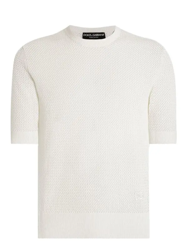 Dolce & Gabbana Embellished Crewneck Pullover - White