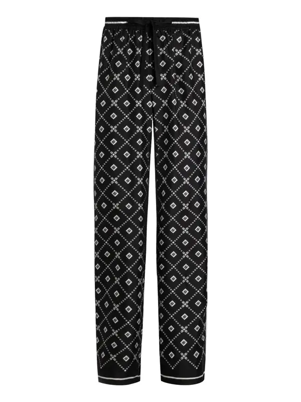 Dolce & Gabbana Printed Twill Trousers Pants And Shorts - Multicolor