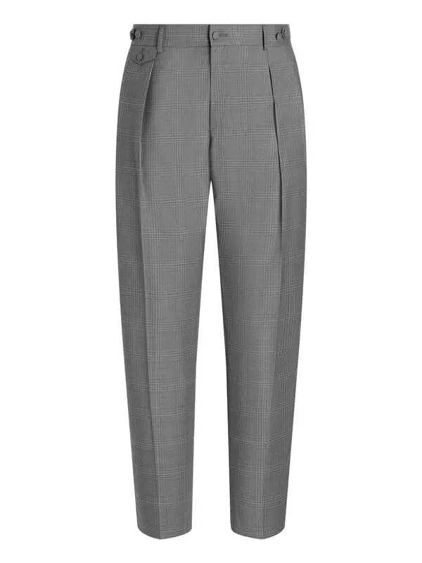 Dolce & Gabbana Glen Plaid Virgin Wool Trousers - Multicolor