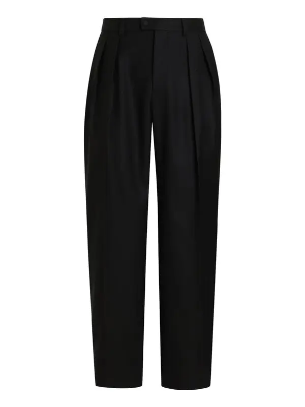 Dolce & Gabbana Wool Gabardine Trousers - Black