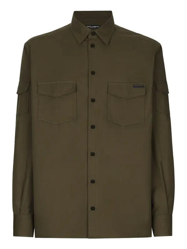 Dolce & Gabbana Technical Fabric Shirt With Pockets Shirts - Multicolor