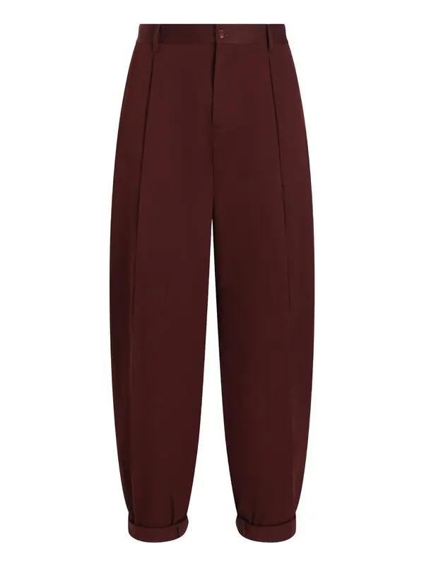 Dolce & Gabbana Cotton Gabardine Double Dart Pants - Multicolor