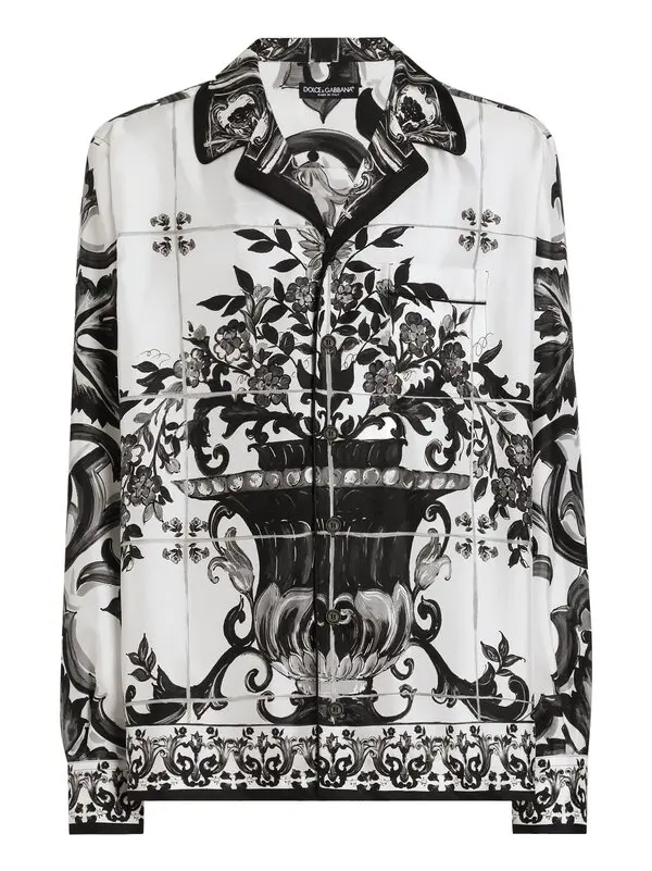 Dolce & Gabbana Majolica-print Twill Vanity Shirt Shirts - Multicolor