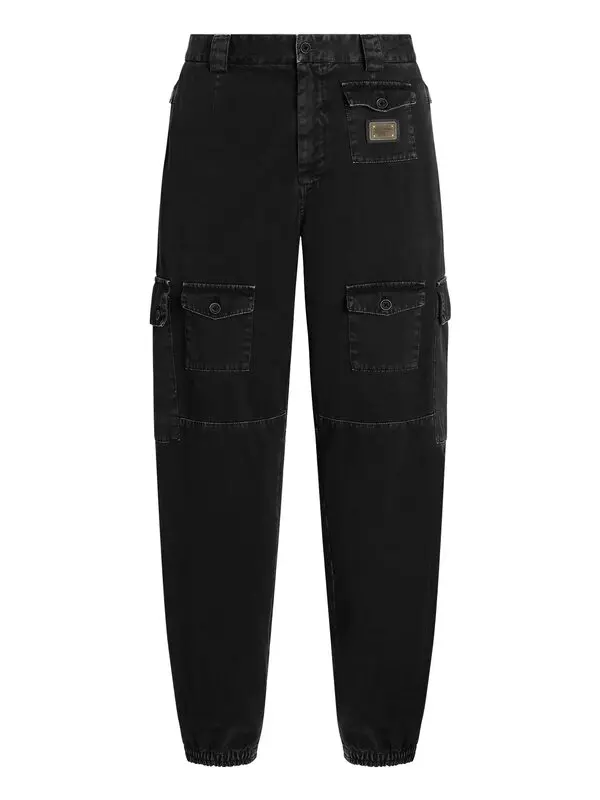 Dolce & Gabbana Cotton Trousers Pants And Shorts - Black