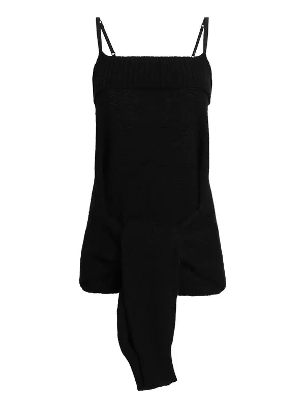 Dolce & Gabbana Wool Blend Tank Top Sweaters And Cardigans - Black