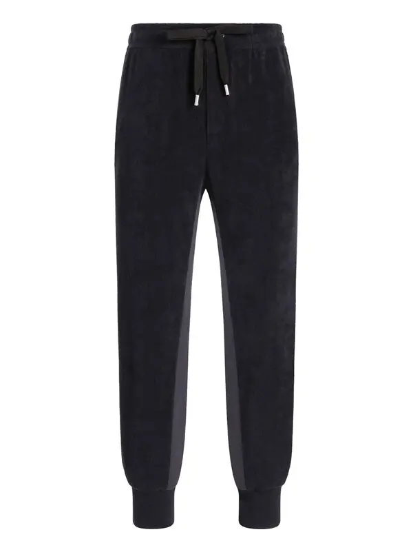 Dolce & Gabbana Cotton Terry Drawstring Trousers - Blue