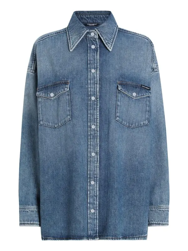 Dolce & Gabbana Oversize Denim Shirt Denim And Jeans Multi-colored - Multicolor