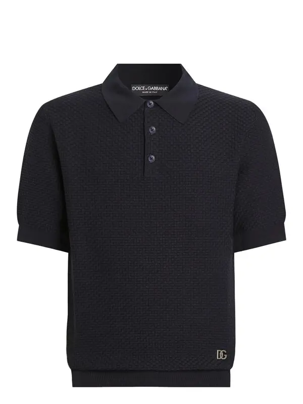 Dolce & Gabbana Cotton Polo Shirt Sweaters And Cardigans - Blue