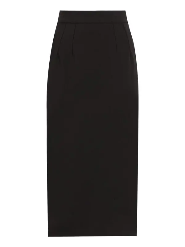 Dolce & Gabbana Technical Cady Calf-length Pencil Skirt Skirts - Black