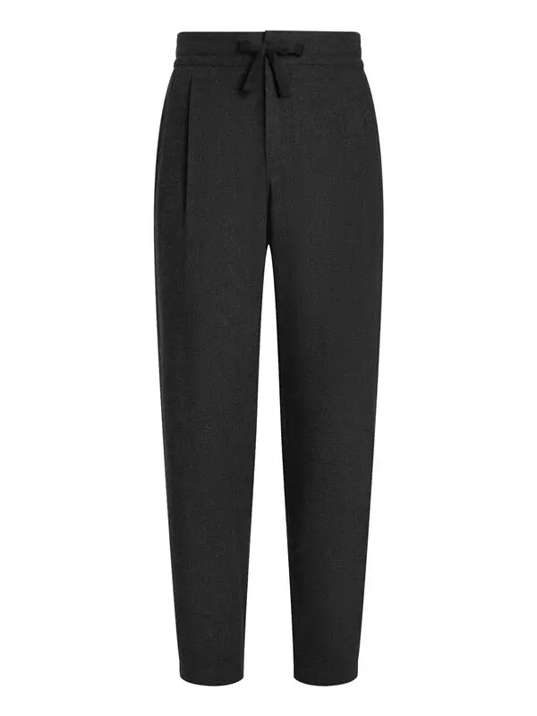 Dolce & Gabbana Mélange Wool Mat Trousers - Grey