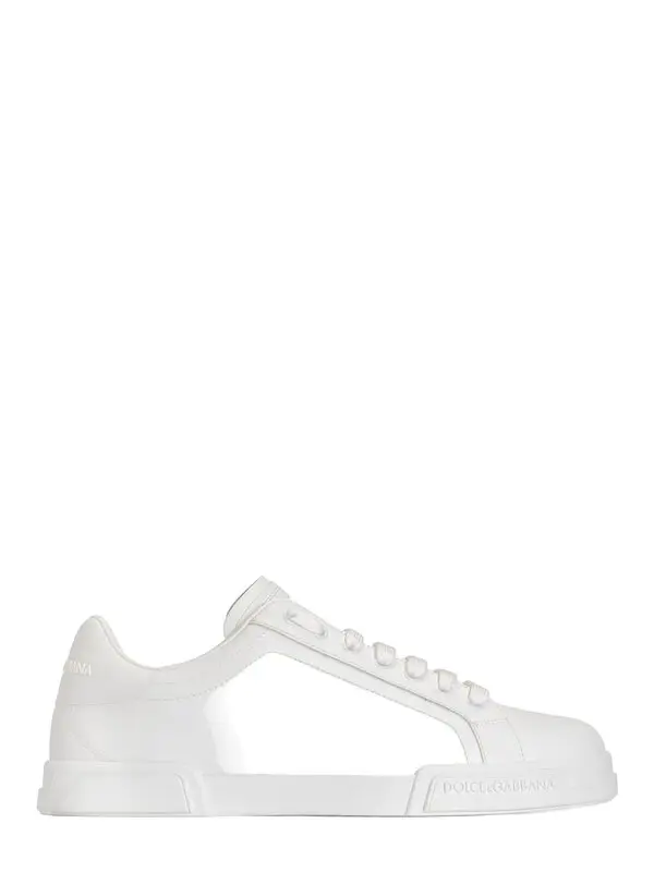 Dolce & Gabbana Portofino Light Sneaker In Calfskin Sneakers Leather - White