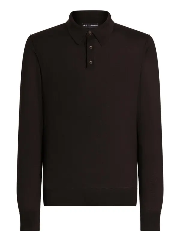 Dolce & Gabbana Fine-gauge Cashmere Polo Shirt - Brown
