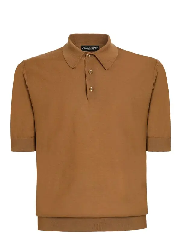 Dolce & Gabbana Fine-gauge Cashmere Polo Shirt - Brown