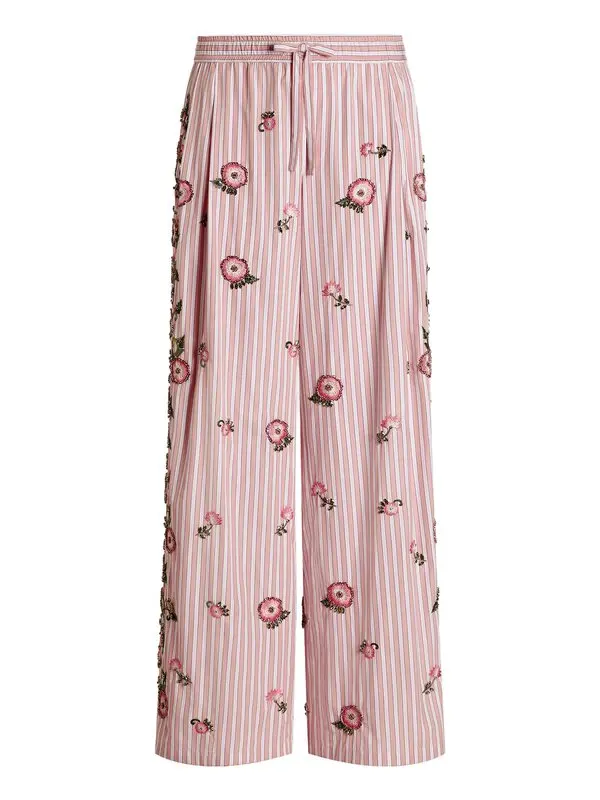 Dolce & Gabbana Vanity Trousers With Embroidery - Multicolor