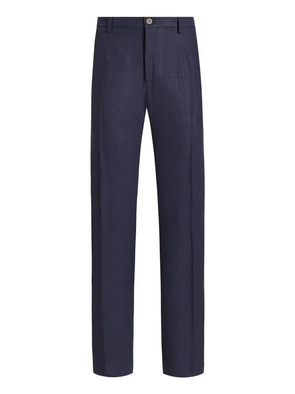 Dolce & Gabbana Tailored Linen Trousers - Blue