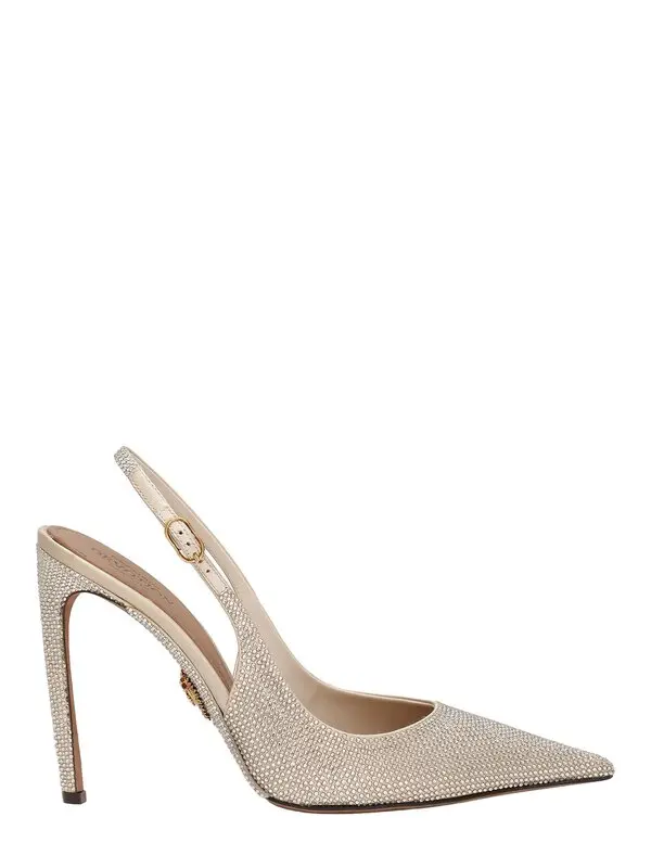 Dolce & Gabbana Devotion Satin Slingback With Rhinestones Pumps And Slingback - Multicolor