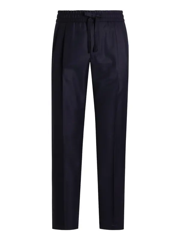 Dolce & Gabbana Garment-dyed Wool Joggers - Blue