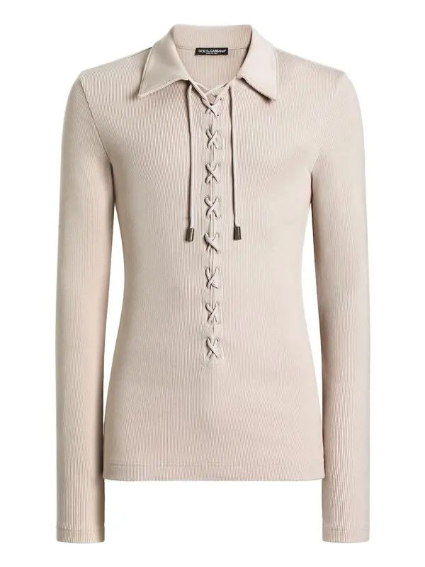 Dolce & Gabbana Cotton Interlock Polo T-shirt T-shirts And Polos - Beige