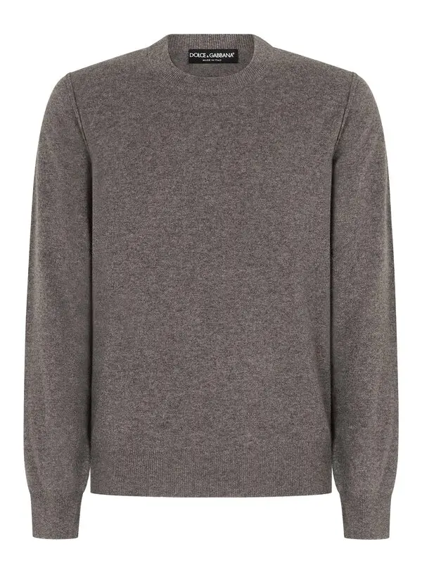 Dolce & Gabbana Cashmere Crew Neck Sweater - Grey