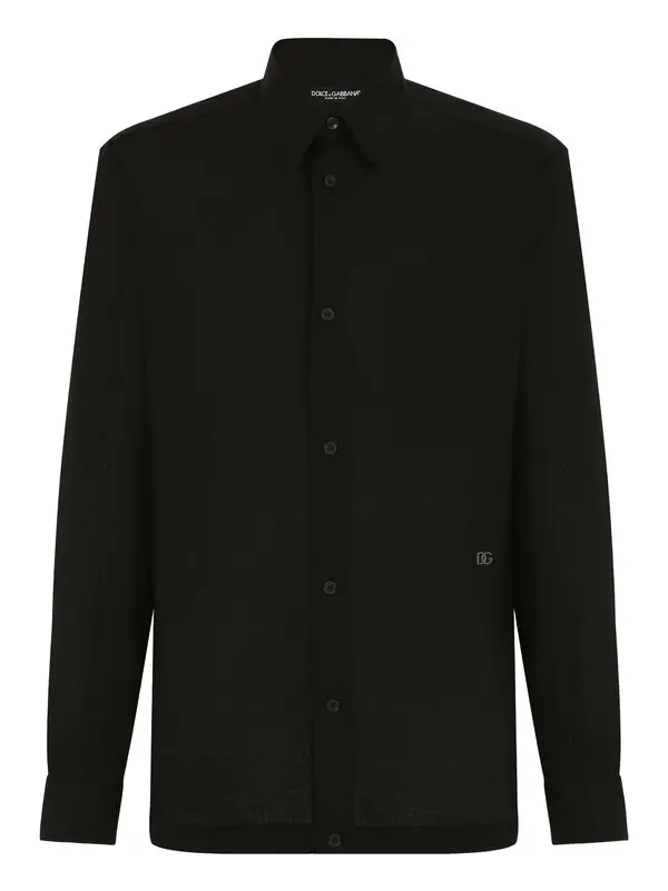 Dolce & Gabbana Camicia Shirts Linen - Black