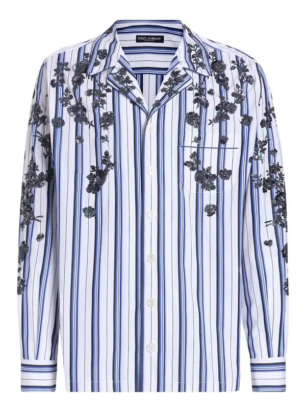 Dolce & Gabbana Cotton And Silk Vanity Shirt With Embroidery Shirts Multi-colored - Multicolor