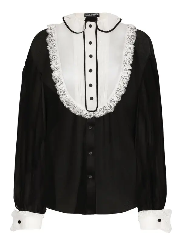 Dolce & Gabbana Camicia Shirts And Tops Silk - Black