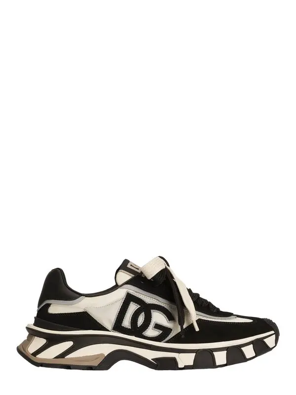 Dolce & Gabbana Dg Country Road Nylon And Leather Sneakers Sneakers - White