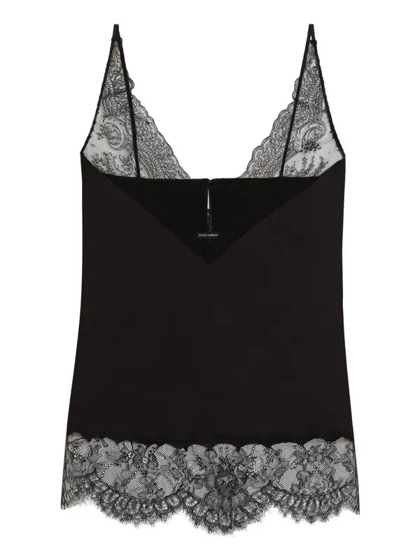 Dolce & Gabbana Silk Satin Top Shirts And Tops Silk - Black