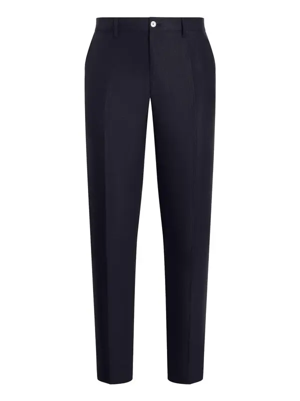 Dolce & Gabbana Tailored Linen Trousers - Blue