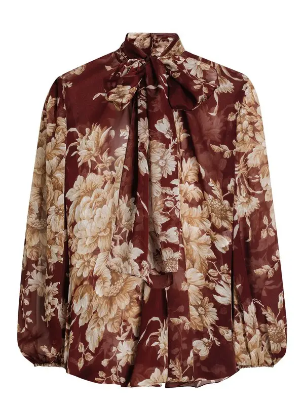 Dolce & Gabbana Rose- Chiffon Shirt Shirts And Tops - Print